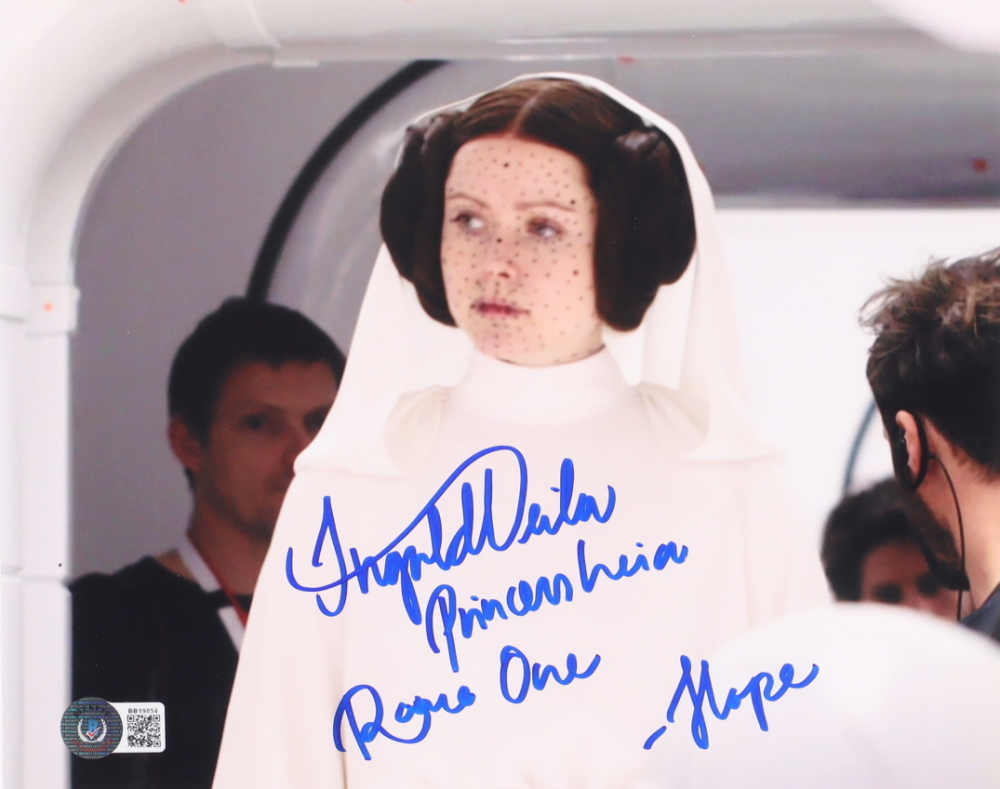 Ingvild Deila Signed "Rogue One" 8x10 Photo Inscribed "Princess Leia ...