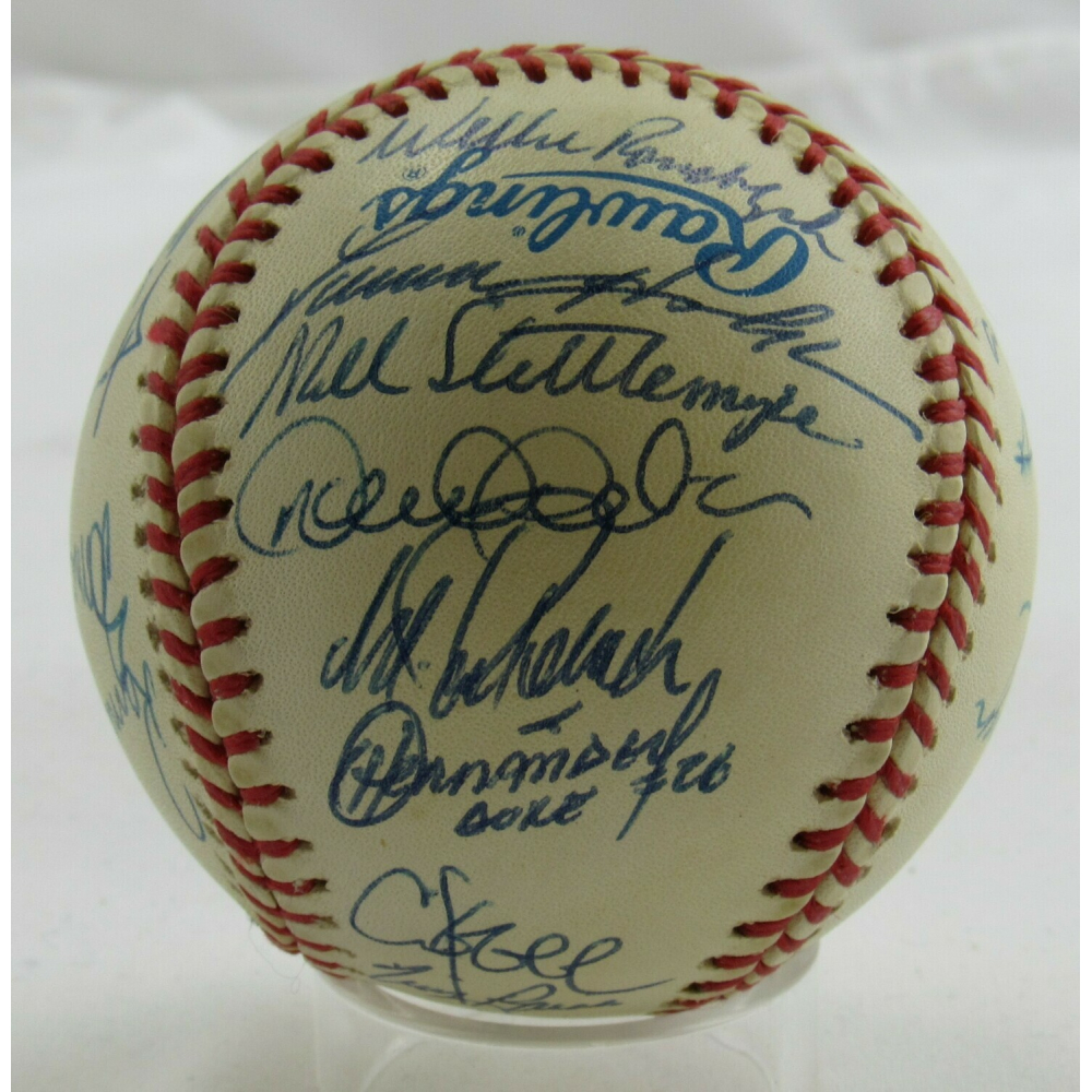 OAL Baseball Team-Signed by (28) with Joe Torre, Derek Jeter, Mariano ...