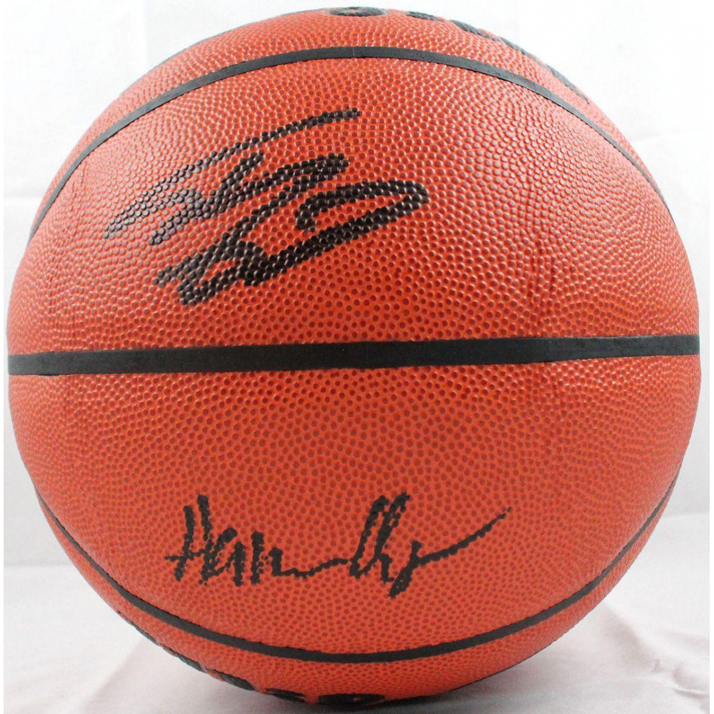 Shaquille O'Neal & Hakeem Olajuwon Signed NBA Basketball (JSA & Beckett ...