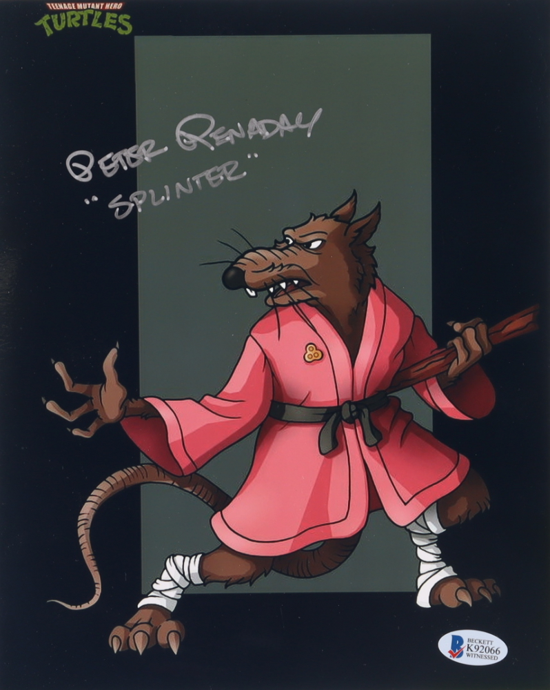 Peter Renaday Signed "Teenage Mutant Ninja Turtles" 8x10 Photo ...