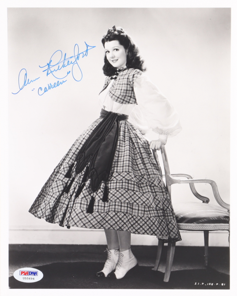 Ann Rutherford Signed "Gone With The Wind" 8x10 Photo Inscribed ...