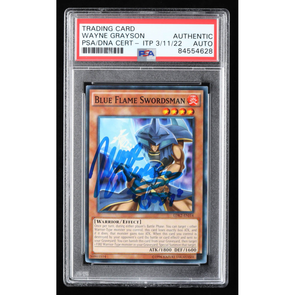 Wayne Grayson Signed Blue Flame Swordsman 2016 YuGiOh Legendary Decks ...