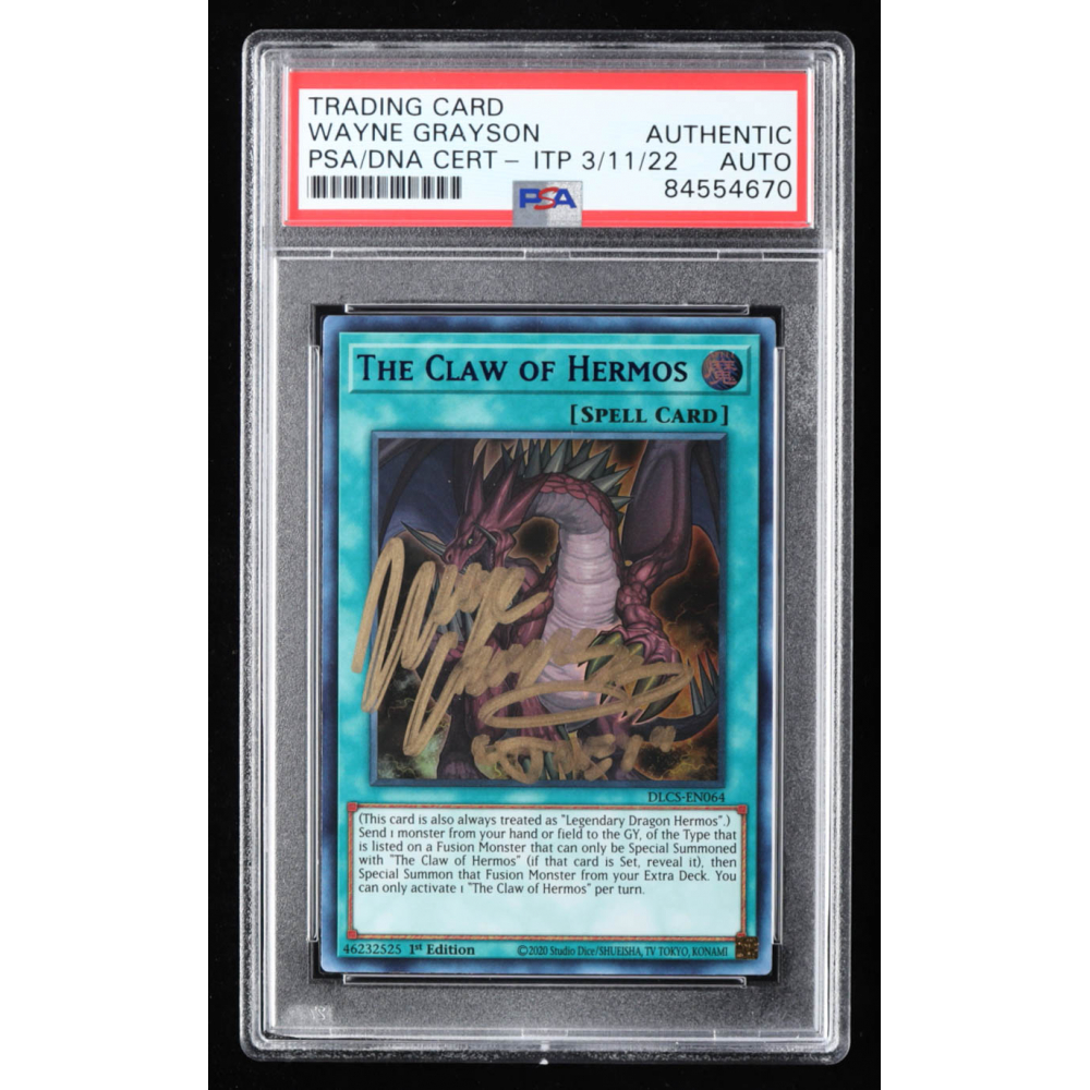 Wayne Grayson Signed The Claw of Hermos 2020 Yugioh Dragons of Legend ...
