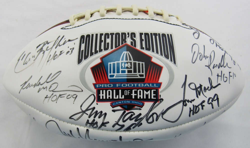 "The Duke" Hall of Fame Edition Football Signed by (22) with Elvin ...