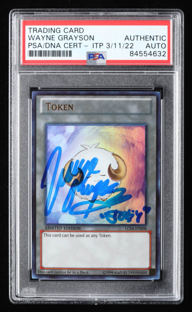 Wayne Grayson Signed White Lamb Token YuGiOh Legendary Collection 4 ...