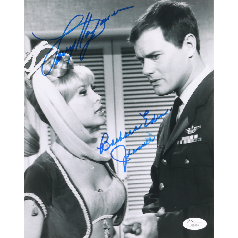 Barbara Eden & Larry Hagman Signed "I Dream of Jeannie" 8x10 Photo ...