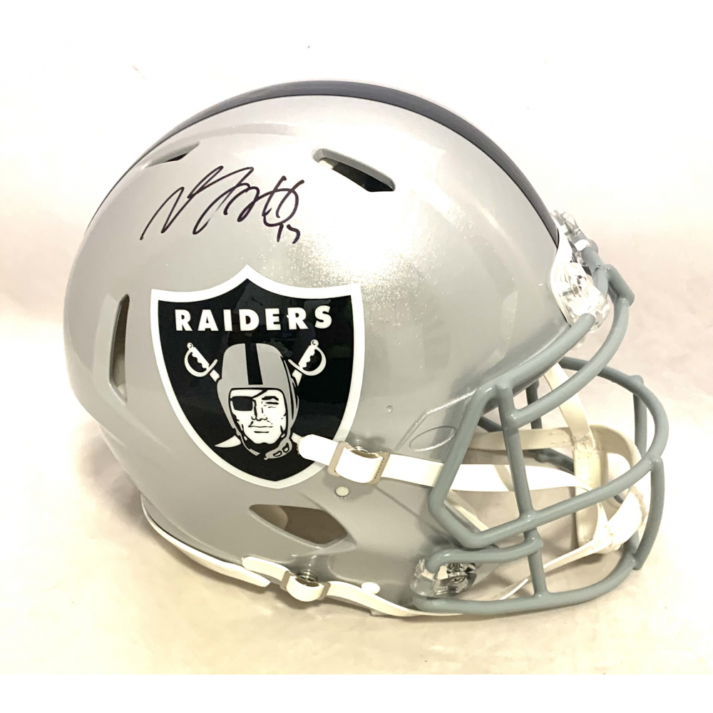 Davante Adams Signed Raiders Full-Size Authentic On-Field Speed Helmet ...