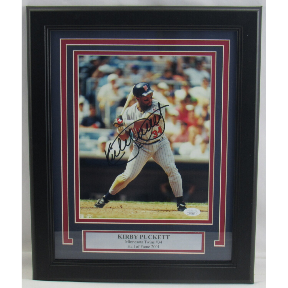 Kirby Puckett Signed Twins 13x16 Custom Framed Photo (JSA) | Pristine ...
