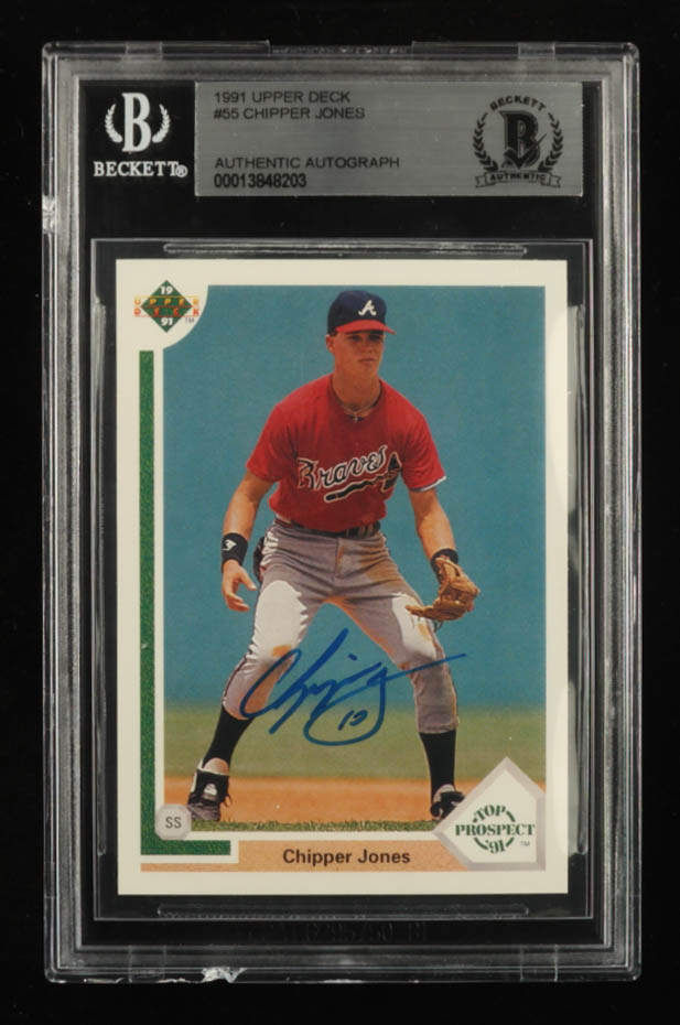 Chipper Jones Signed 1991 Upper Deck #55 RC (BGS) | Pristine Auction