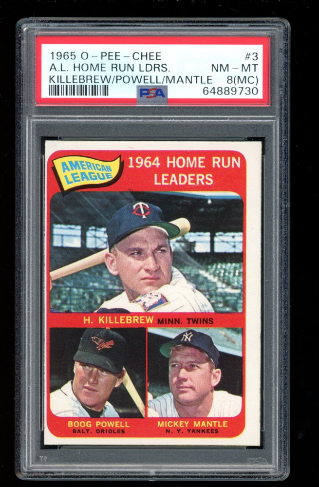 Harmon Killebrew / Mickey Mantle / Boog Powell 1965 O-Pee-Chee #3 AL ...