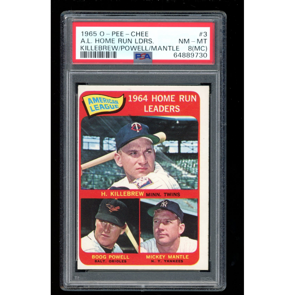 Harmon Killebrew / Mickey Mantle / Boog Powell 1965 O-Pee-Chee #3 AL ...