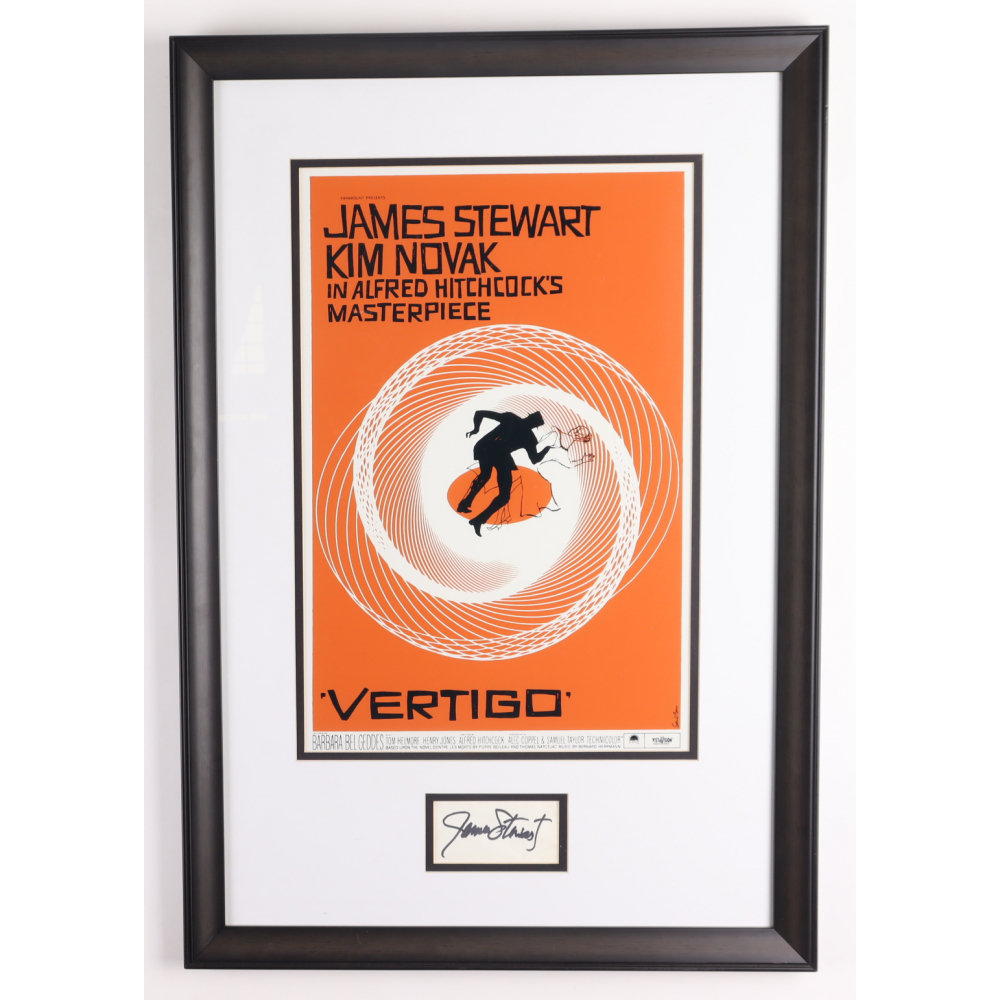 James Stewart Signed 18x26 Custom Frmed Cut Display With Poster ...