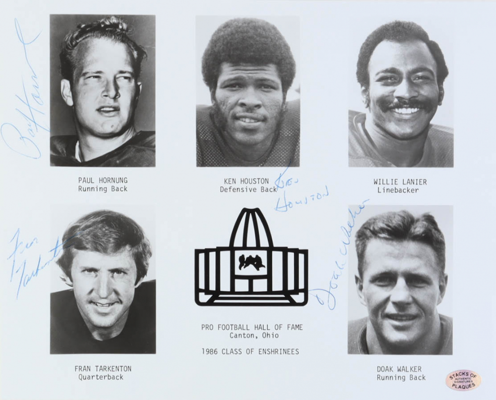 1986 Pro Football Hall Of Fame Enshrinees 8x10 Photo Signed by (4) with ...