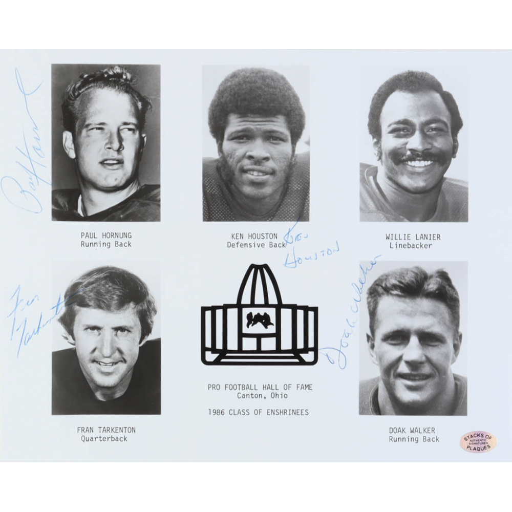 1986 Pro Football Hall Of Fame Enshrinees 8x10 Photo Signed by (4) with ...