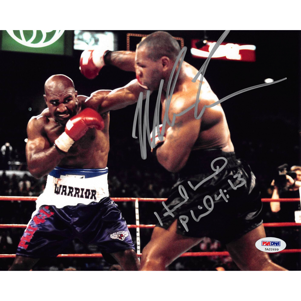 Mike Tyson & Evander Holyfield Signed 8x10 Photo (PSA) | Pristine Auction