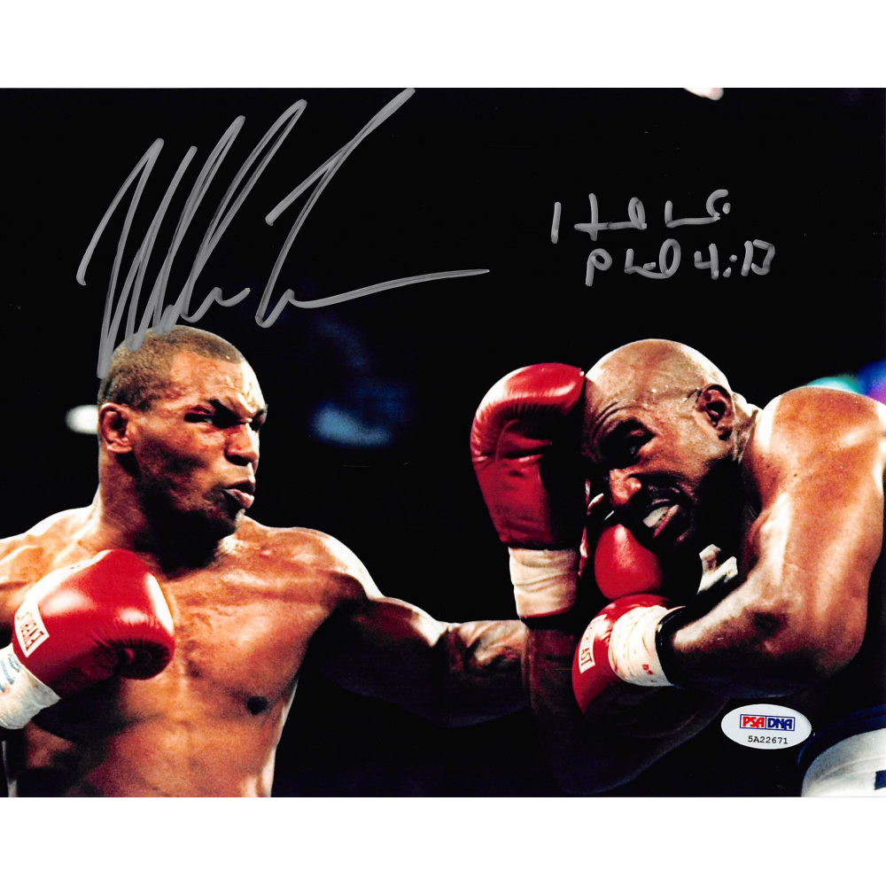 Mike Tyson & Evander Holyfield Signed 8x10 Photo (PSA) | Pristine Auction