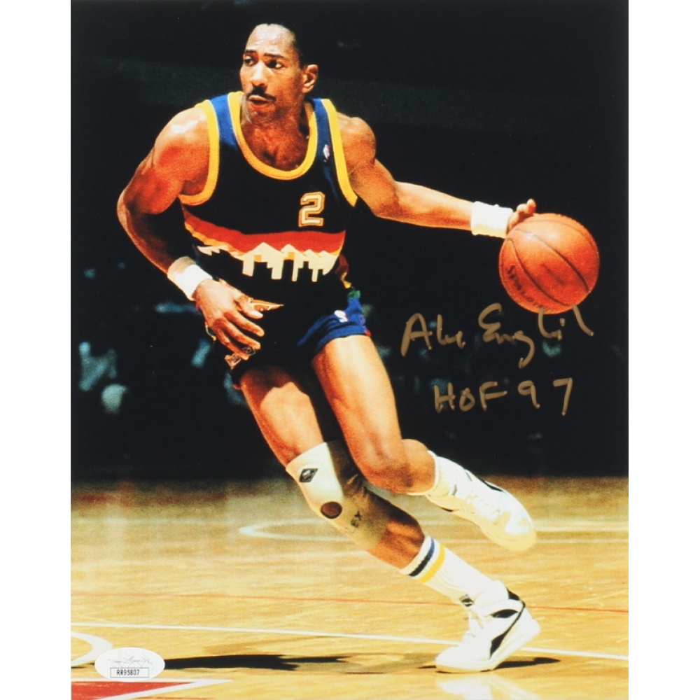 Alex English Signed Nuggets 8x10 Photo Inscribed "HOF 97" (JSA ...