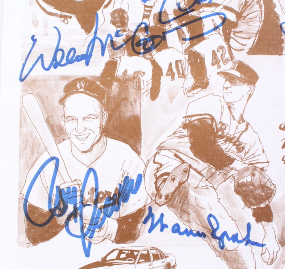 "Baseball Legends" Golf Scramble 13x18 Print Signed by (20) with Lew ...