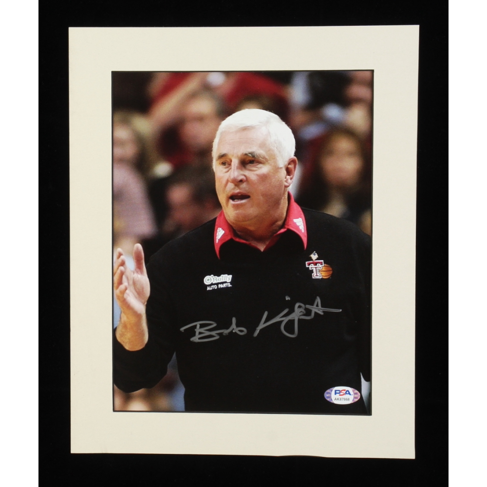 Bob Knight Signed Texas Tech Red Raiders 9x12 Custom Matted Photo ...