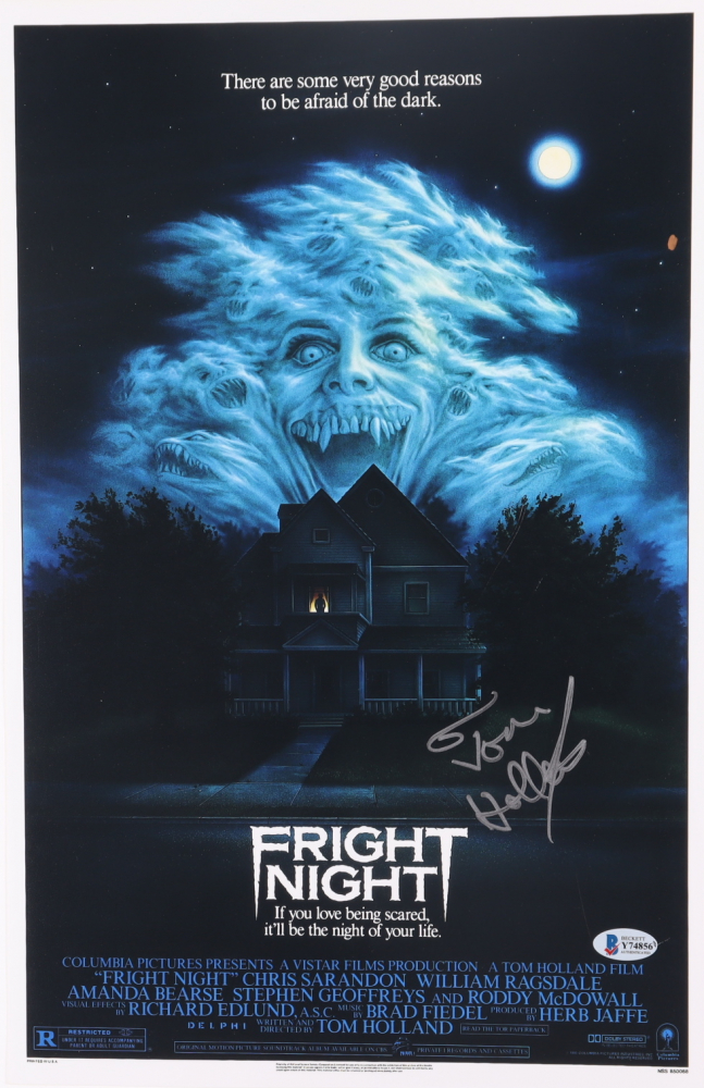 Tom Holland Signed "Fright Night" 11x17 Cover Photo (Beckett ...
