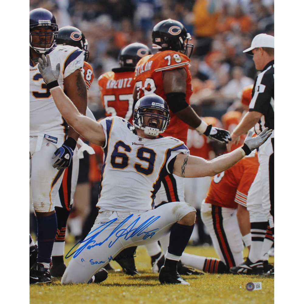 Jared Allen Signed Vikings 16x20 Photo Inscribed "Sax Machine" (Beckett ...
