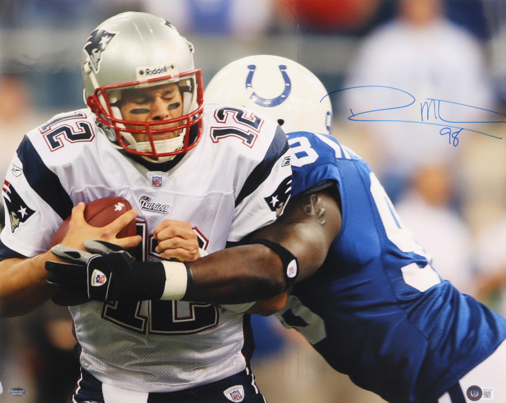 Robert Mathis Signed Colts 16x20 Photo (Beckett & Schwartz) | Pristine ...