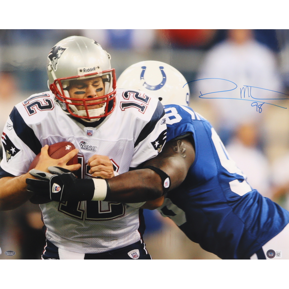 Robert Mathis Signed Colts 16x20 Photo (Beckett & Schwartz) | Pristine ...