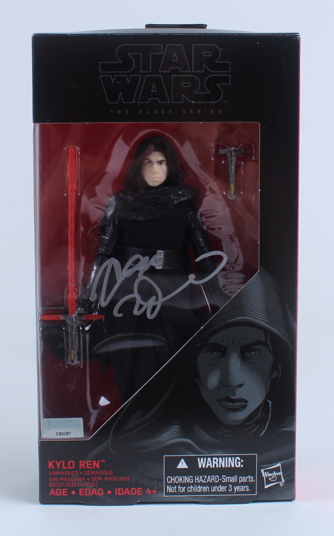 Adam Driver Signed "Star Wars" The Black Series Kylo Ren Action Figure ...