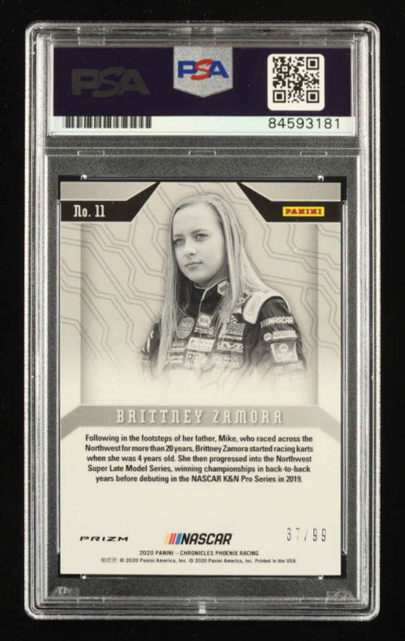 Brittney Zamora Signed 2020 Panini Phoenix #11 RC (PSA) | Pristine Auction