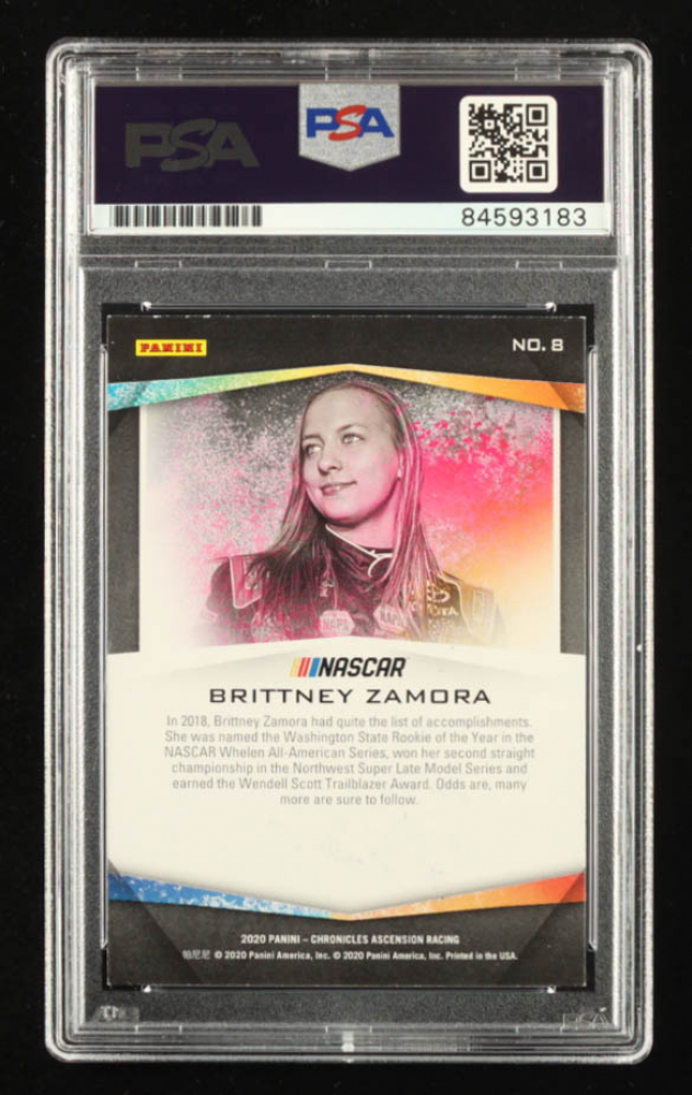 Brittney Zamora Signed 2020 Panini Ascension #8 RC (PSA) | Pristine Auction
