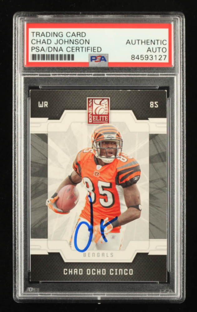 Chad Johnson Signed 2007 Donruss Elite #21 (PSA) | Pristine Auction