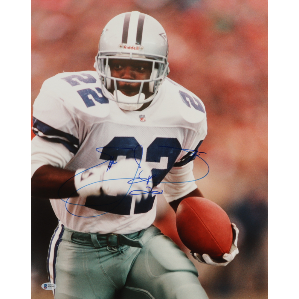 Emmitt Smith Signed Cowboys 16x20 Photo (Beckett) | Pristine Auction