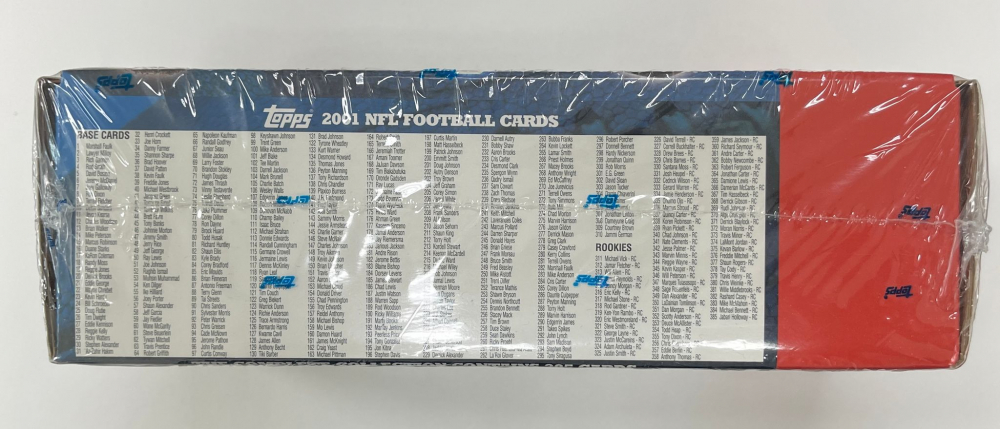 Complete Set of (285) 2001 Topps Football Factory Set Football Cards ...