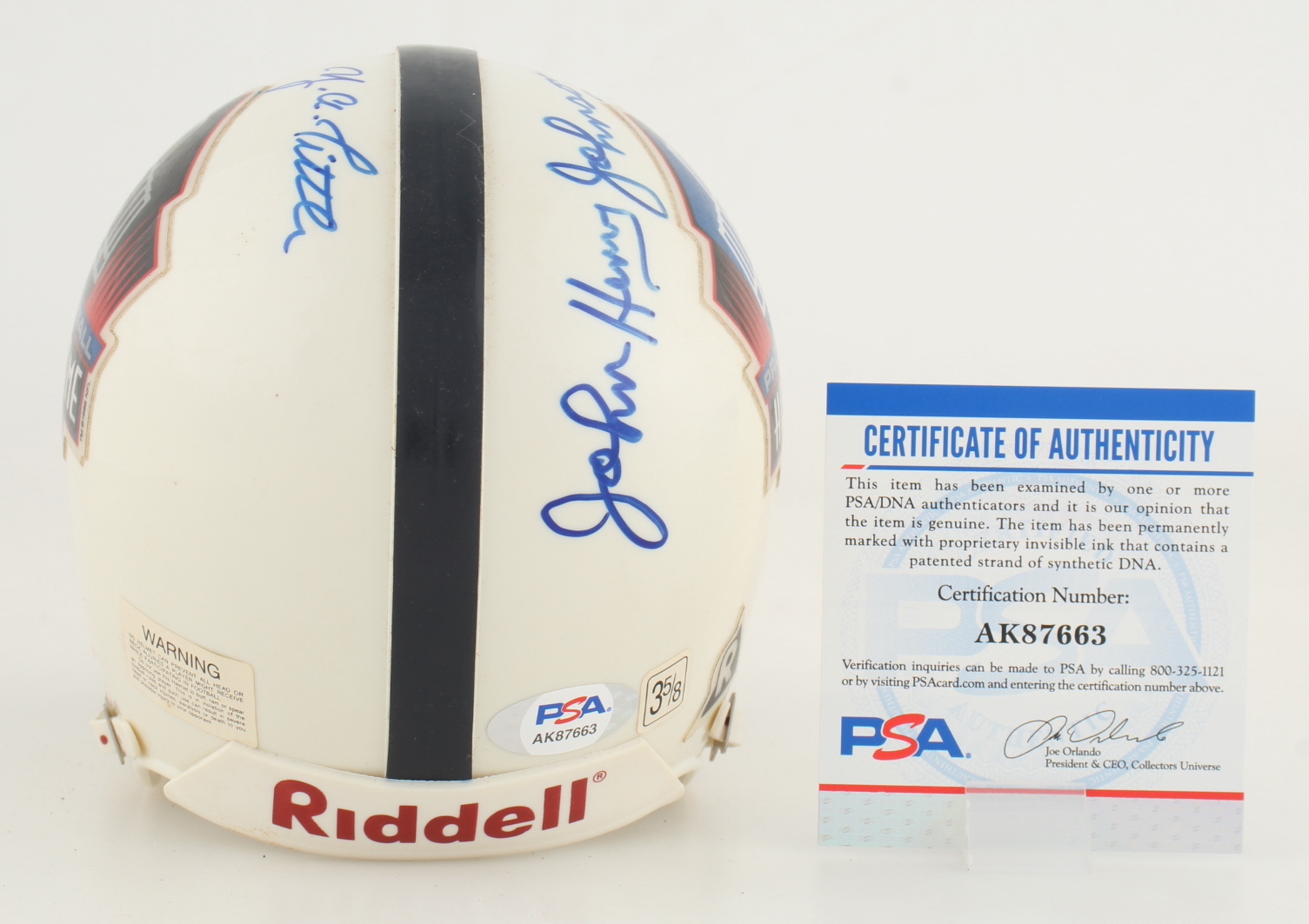 Pro Football Hall of Fame Mini Helmet Signed by (4) With Jimmy Johnson ...