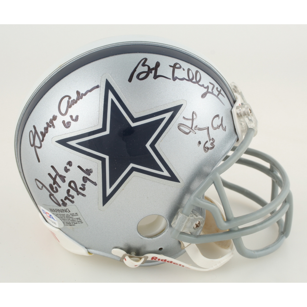 Cowboys Mini Helmet Signed by (4) with Bob Lilly, Larry Cole, George ...