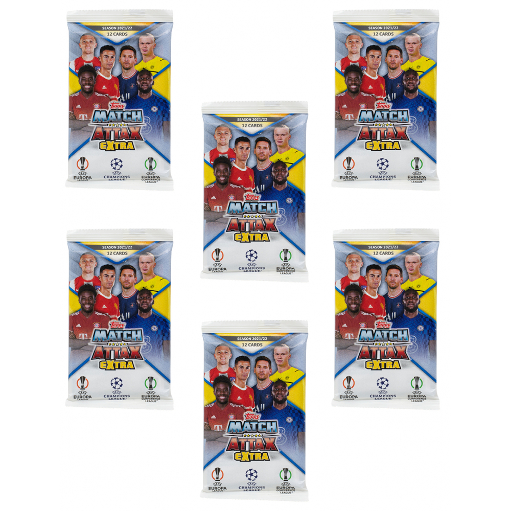 Set of (6) 2021-22 Topps Match Attax Extra Retail Packs | Pristine Auction