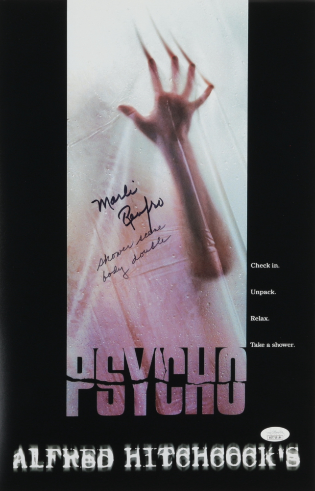 Marli Renfro Signed "Psycho" 11x17 Photo Inscribed "Shower Scene Body ...