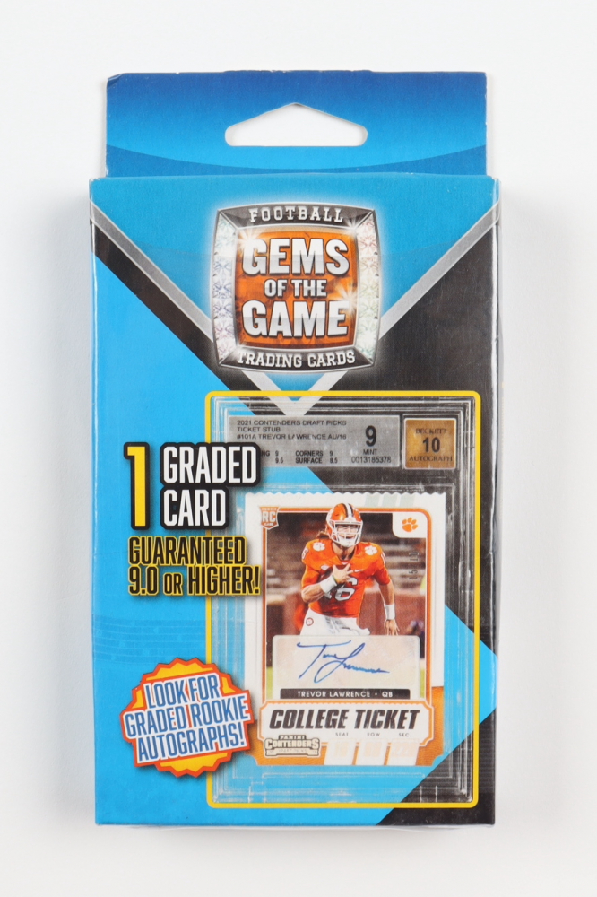 Gems of the Game Football Hanger Box with (1) Graded Card | Pristine ...