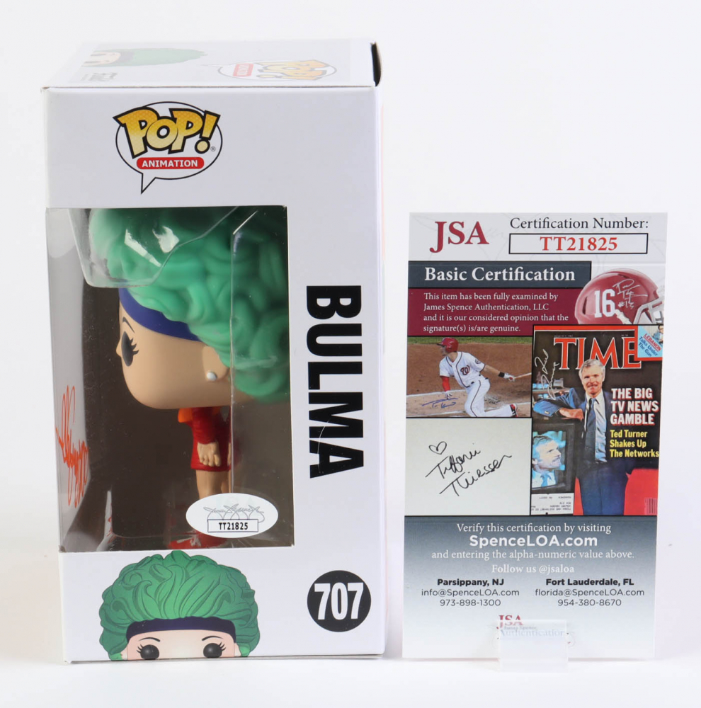 Tiffany Vollmer Signed "Dragon Ball Z" #707 Bulma Funko Pop! Vinyl ...