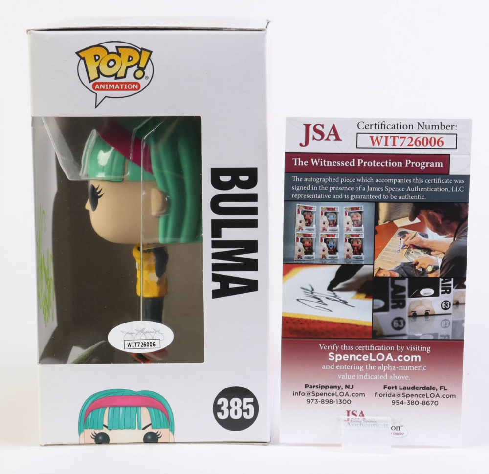 Tiffany Vollmer Signed "Dragon Ball Z" #385 Bulma Funko Pop! Vinyl ...