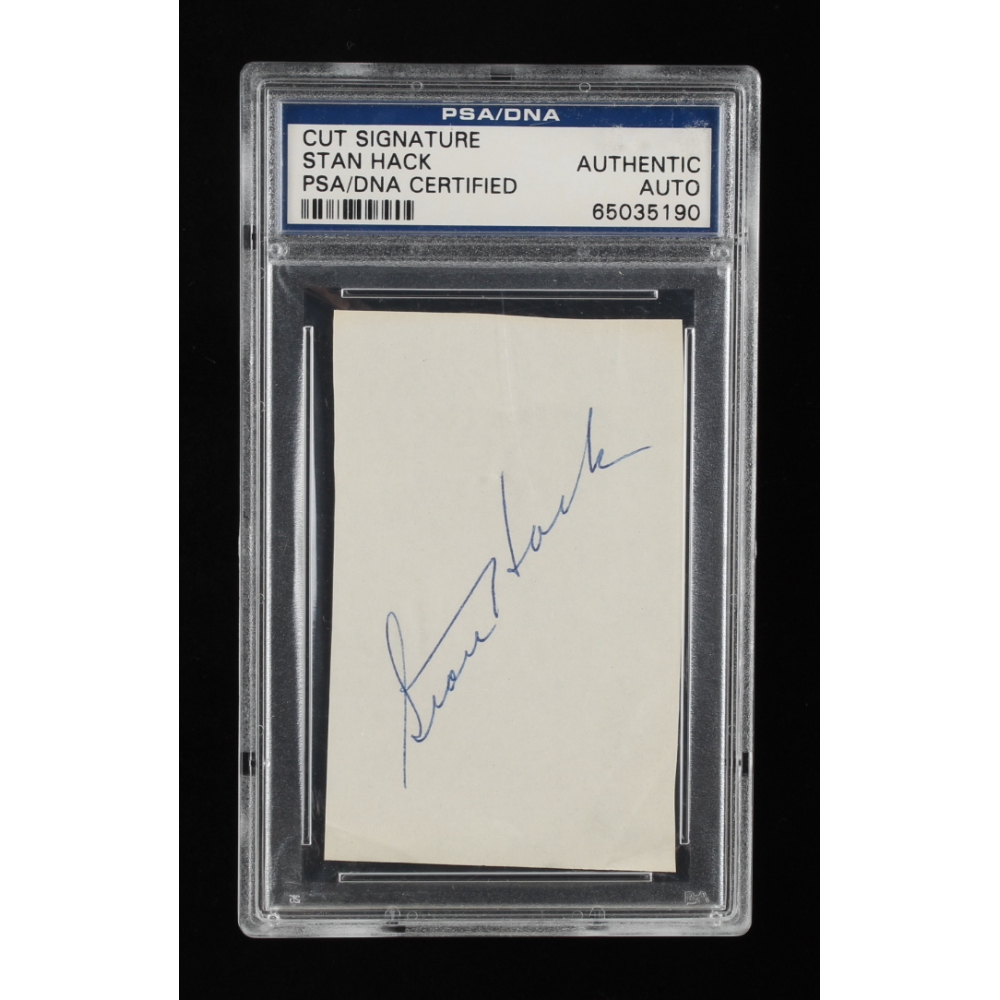 Stan Hack Signed 2.5x4 Cut (PSS) | Pristine Auction