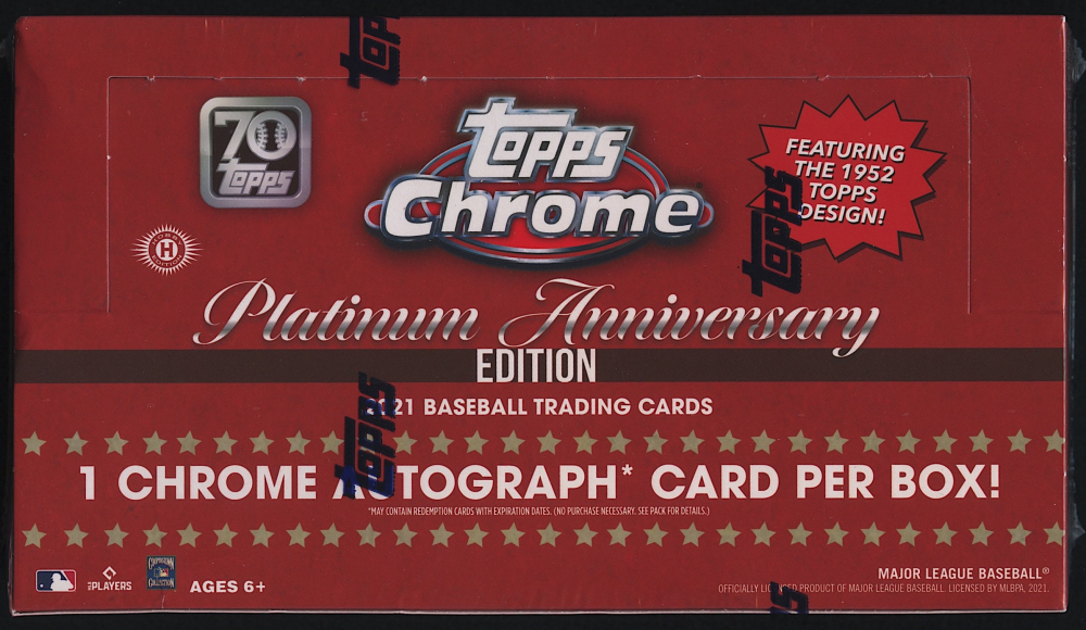 2021 Topps Chrome Platinum Anniversary Baseball Hobby Box | Pristine ...