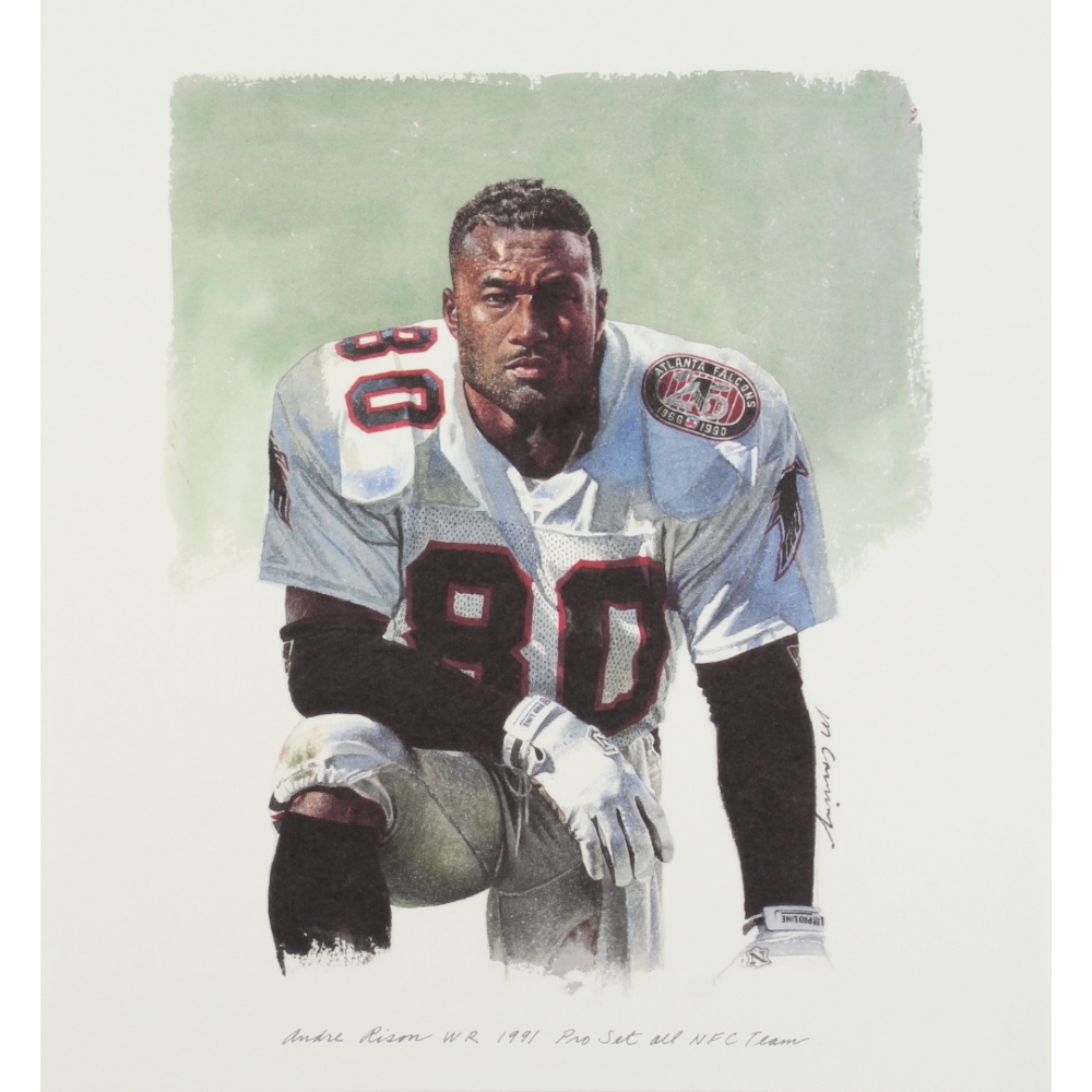 Andre Rison Falcons 12x13 Print | Pristine Auction