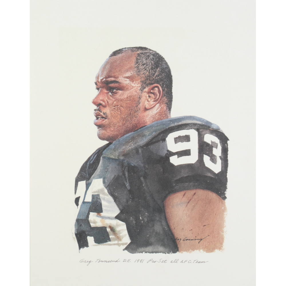 Greg Townsend Raiders 12x13 Print | Pristine Auction
