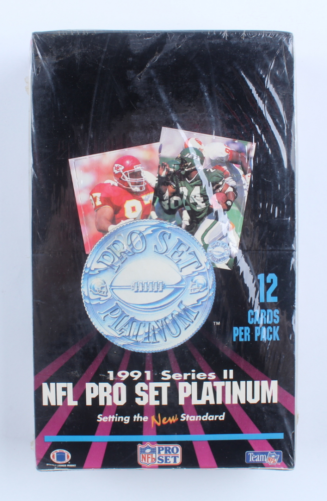 1991 Pro Set Platinum Series 2 Football Wax Box with (36) Packs | Pristine Auction