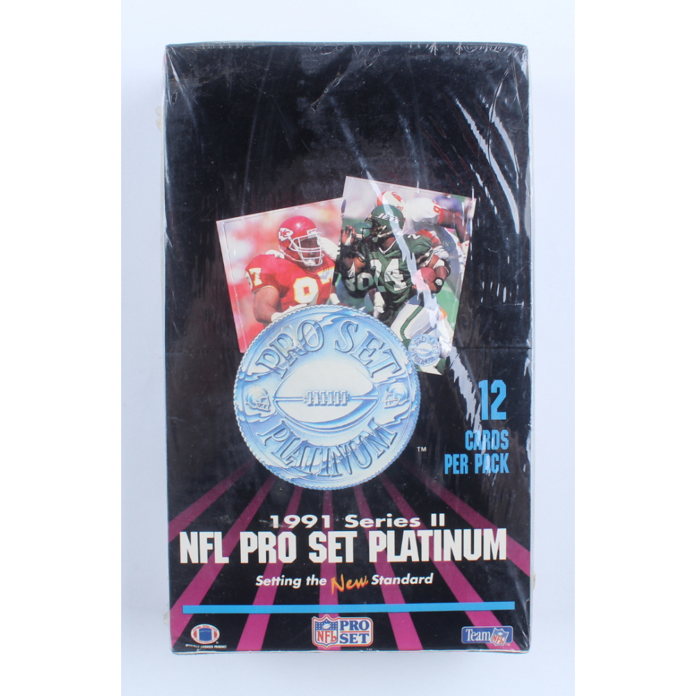 1991 Pro Set Platinum Series 2 Football Wax Box with (36) Packs | Pristine Auction