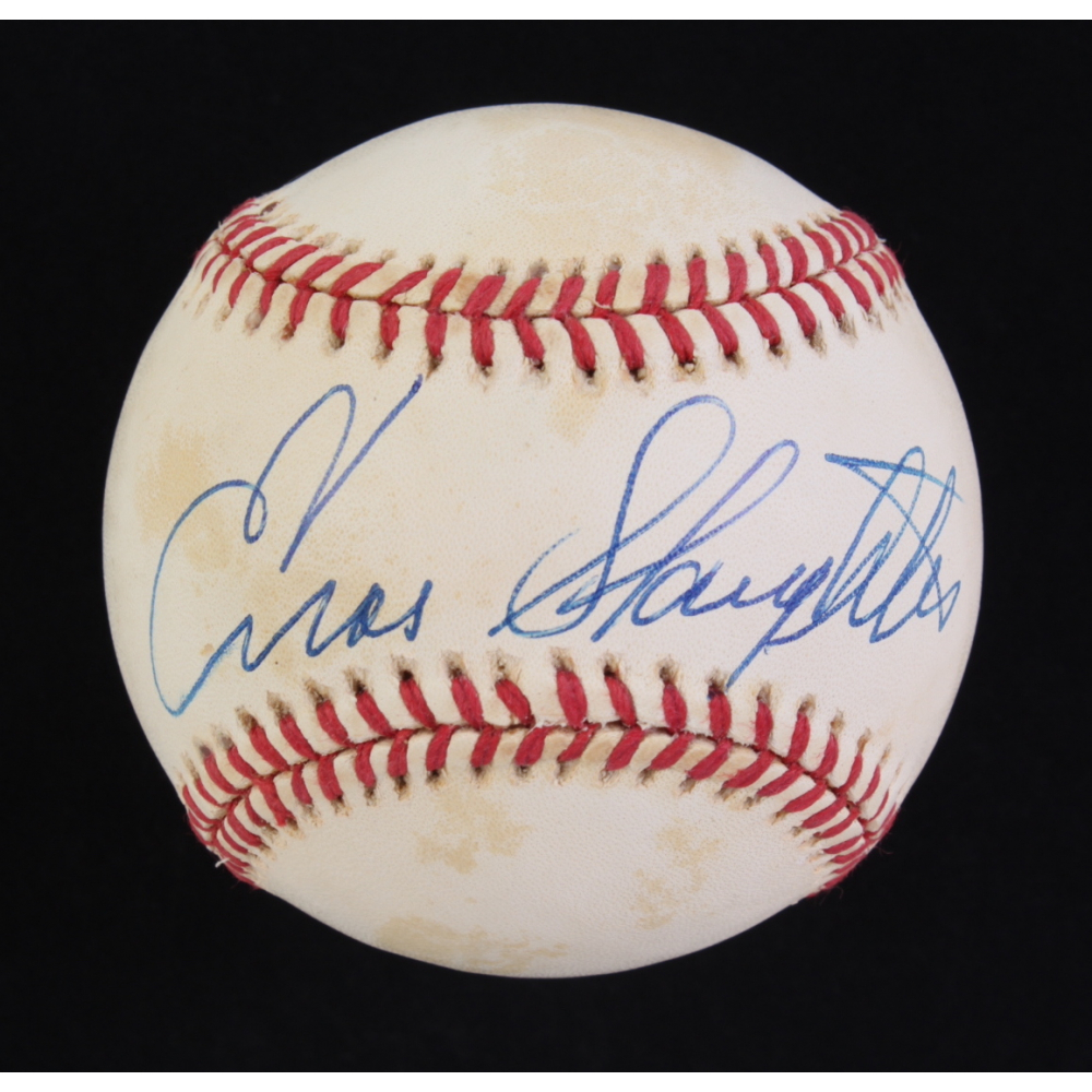 Enos Slaughter Signed ONL Baseball (JSA) | Pristine Auction