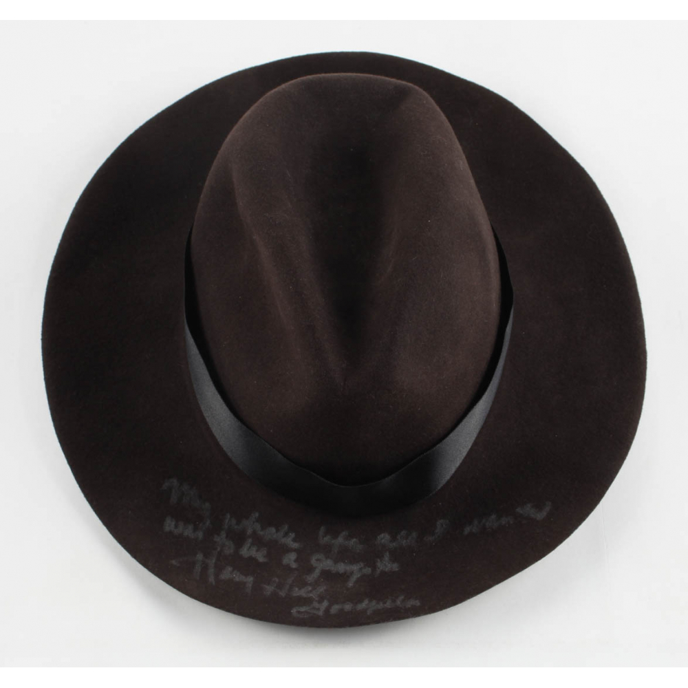 Henry Hill Signed Fedora Hat Inscribed "My whole life all I wanted was ...