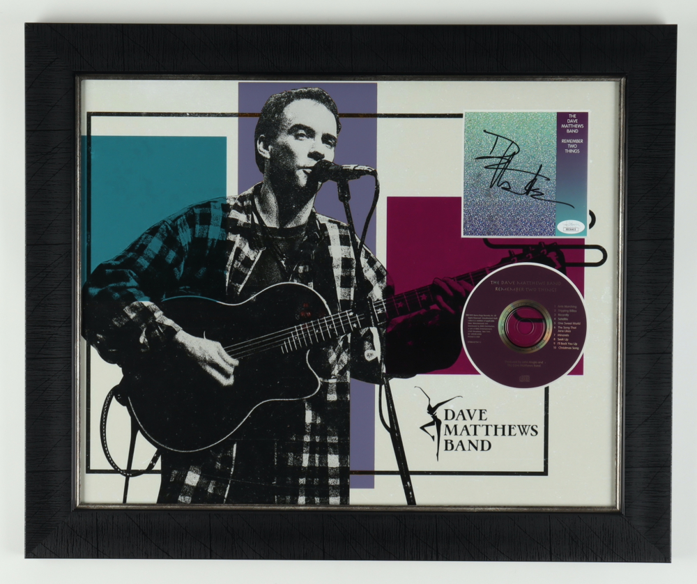 Dave Matthews Signed "Remember Two Things" 19x23 Custom Framed CD Disc ...