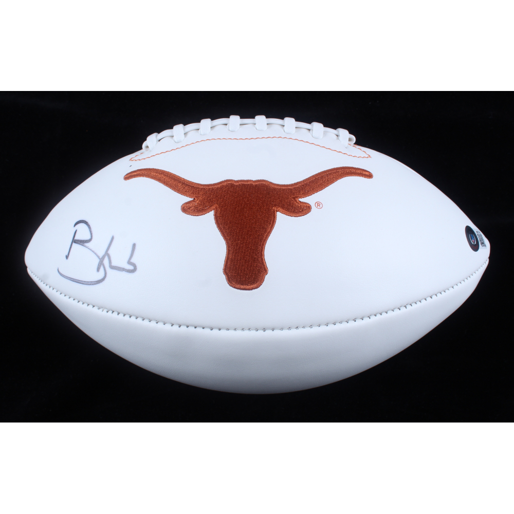 Bijan Robinson Signed Texas Longhorns Logo Football (Beckett ...